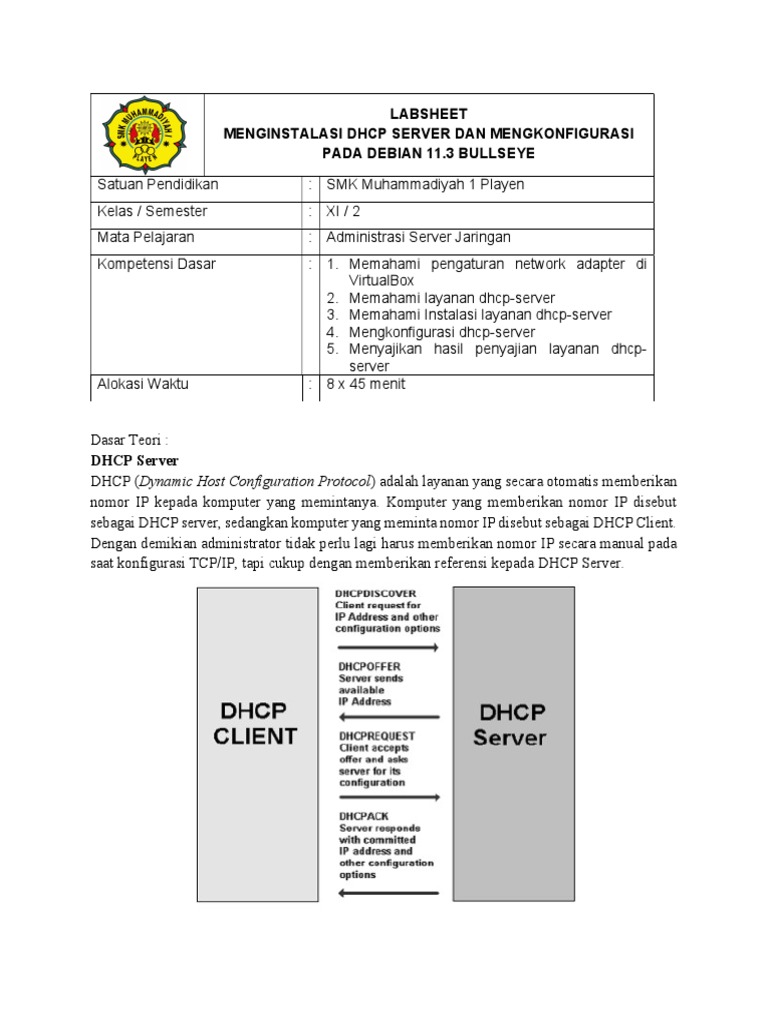 Labsheet DHCP Server | PDF