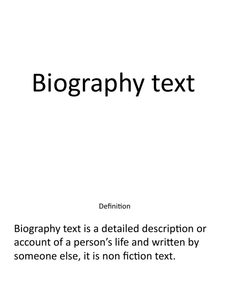 Biography Text | PDF