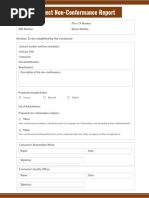 Simple Non Conformance Report Letter | PDF