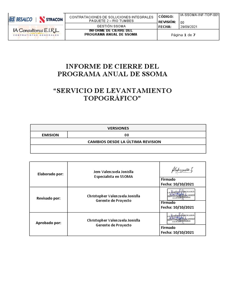 Doc. Informe de Cierre | PDF