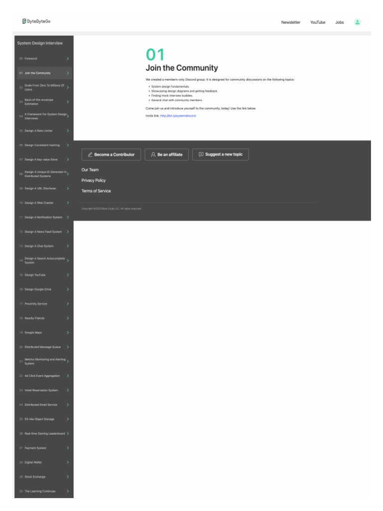 Screencapture Bytebytego Courses System Design Interview Join Discord ...