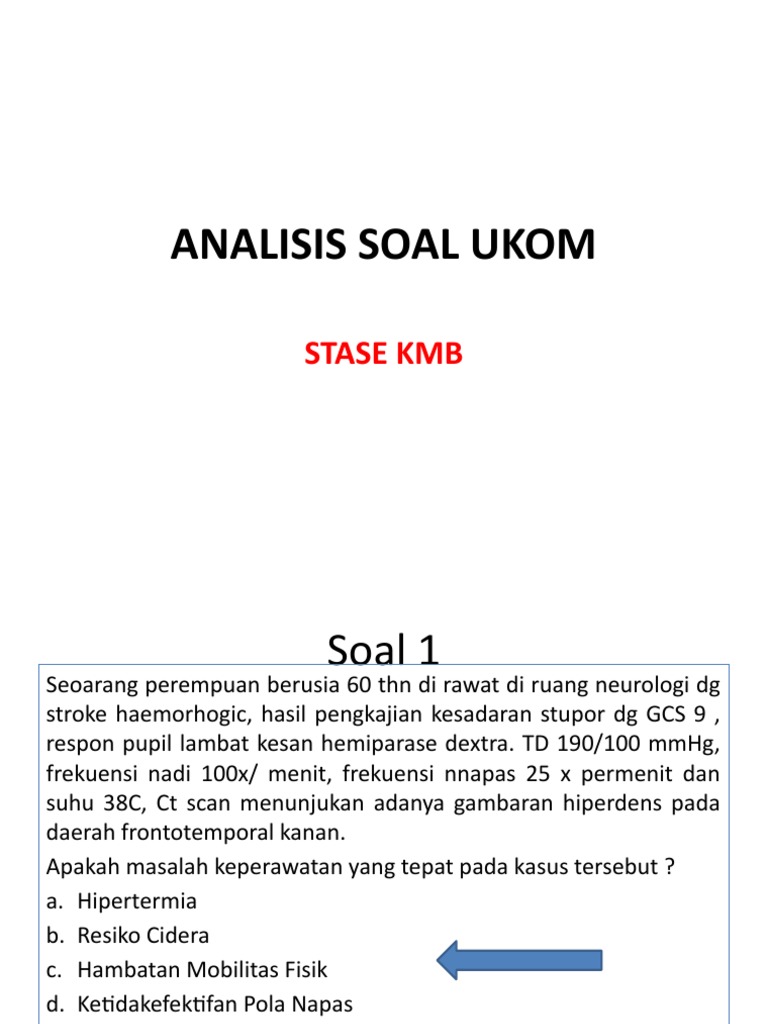 Analisis Soal Ukom | PDF