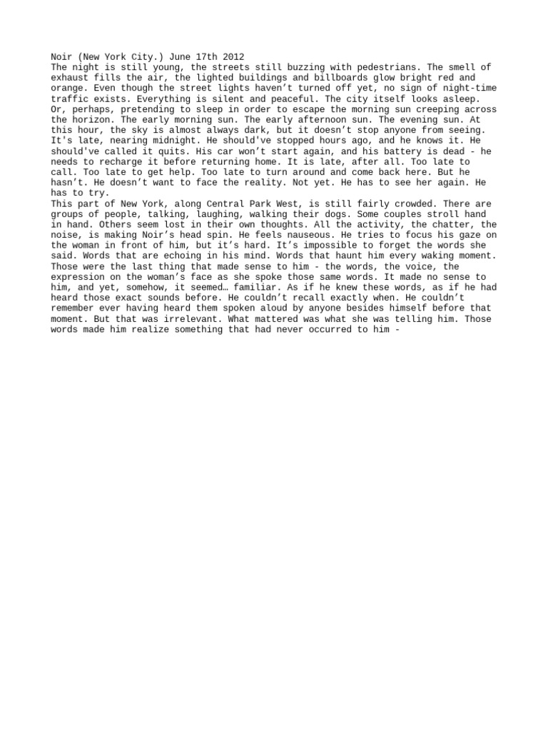 Midnight Reflections in NYC Noir | PDF | Poetry
