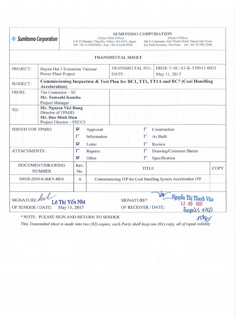 DH3E-L-SC-A3-K-170511-0021 Commissioning Inspection & Test Plan For BC1 ...