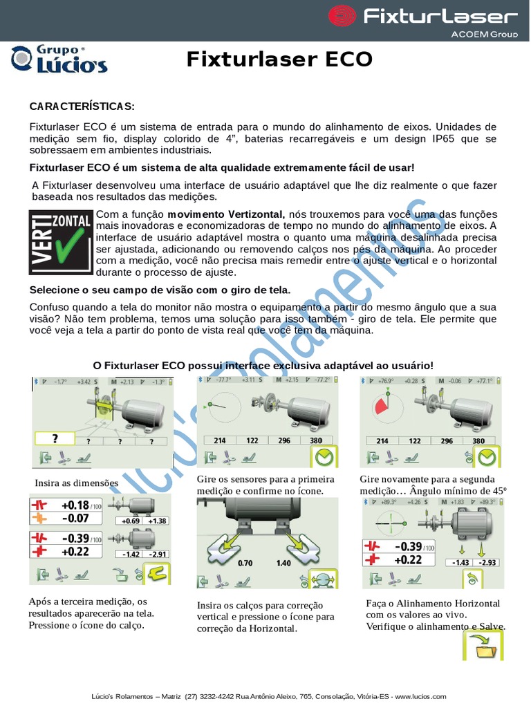 1-1046 Fixturlaser ECO 2023 - Port | PDF | Medição | Dispositivo de ...