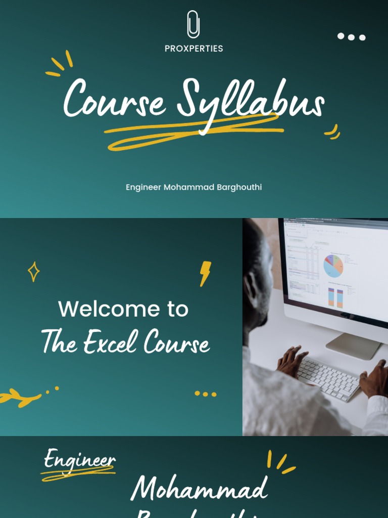 Proxperties Excel Course Syllabus | PDF | Microsoft Excel | Pie Chart