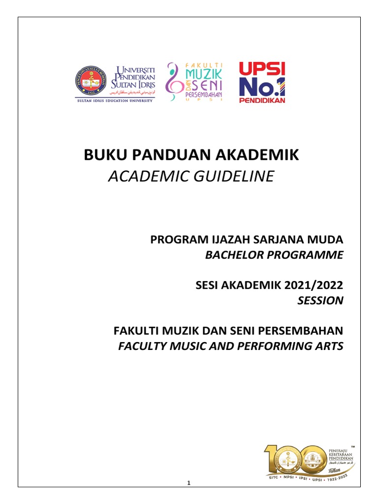 Buku Panduan Akademik: Academic Guideline | PDF
