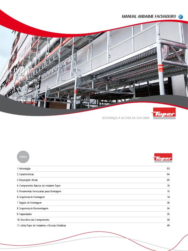 Manual Andaime Fachadeiro | PDF | Parafuso | Andaime