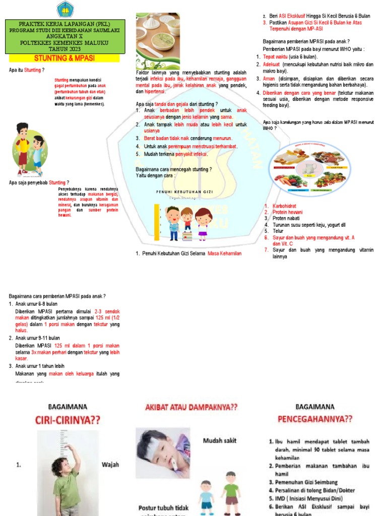 LEAFLET STUNTING and MPASI | PDF