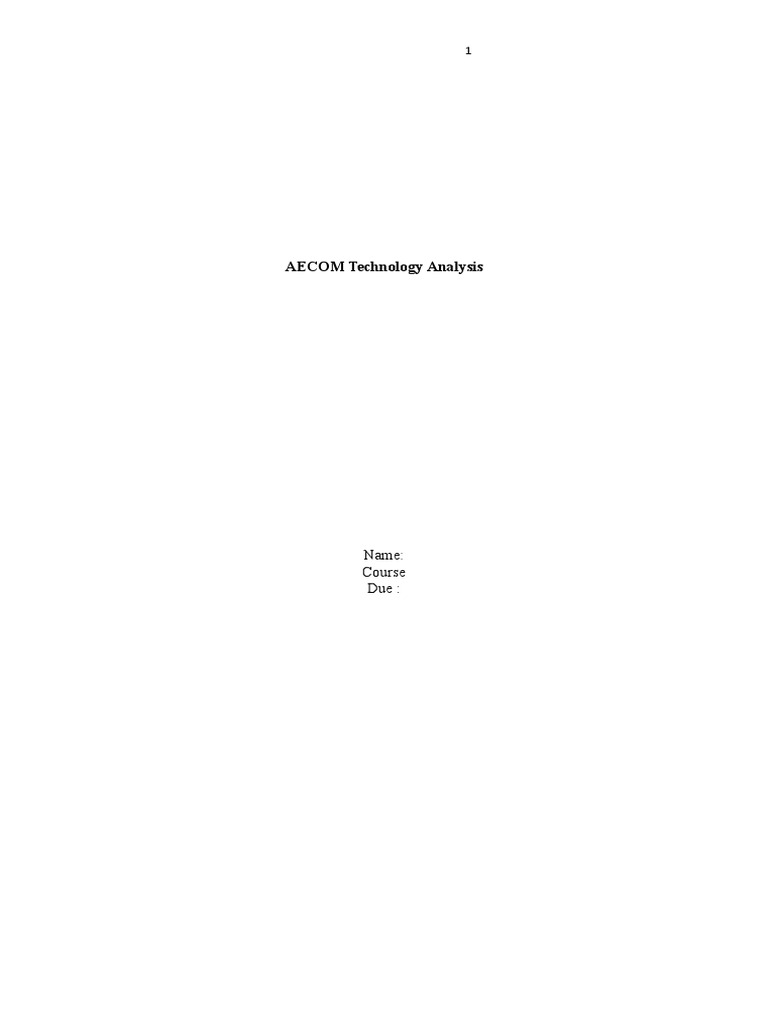 AECOM Technology Corporation | PDF | Discounted Cash Flow | Revenue