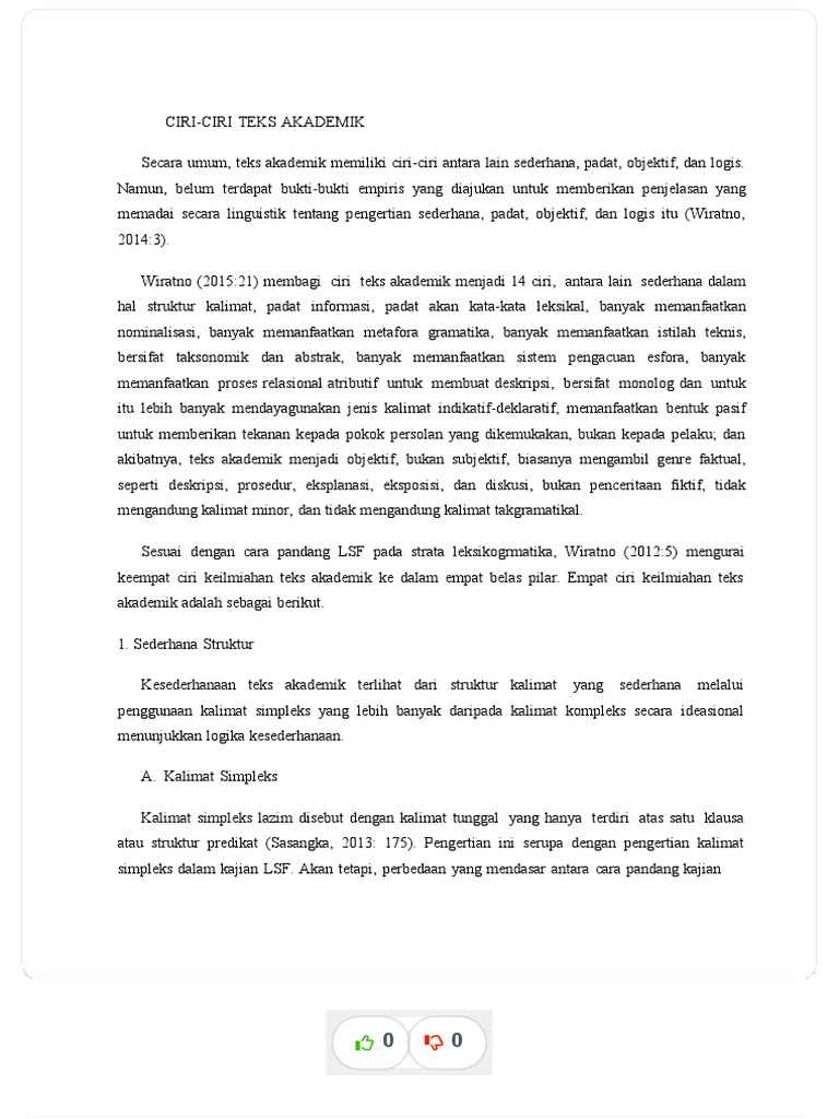 Ciri Ciri Teks Akademik - Compress | PDF