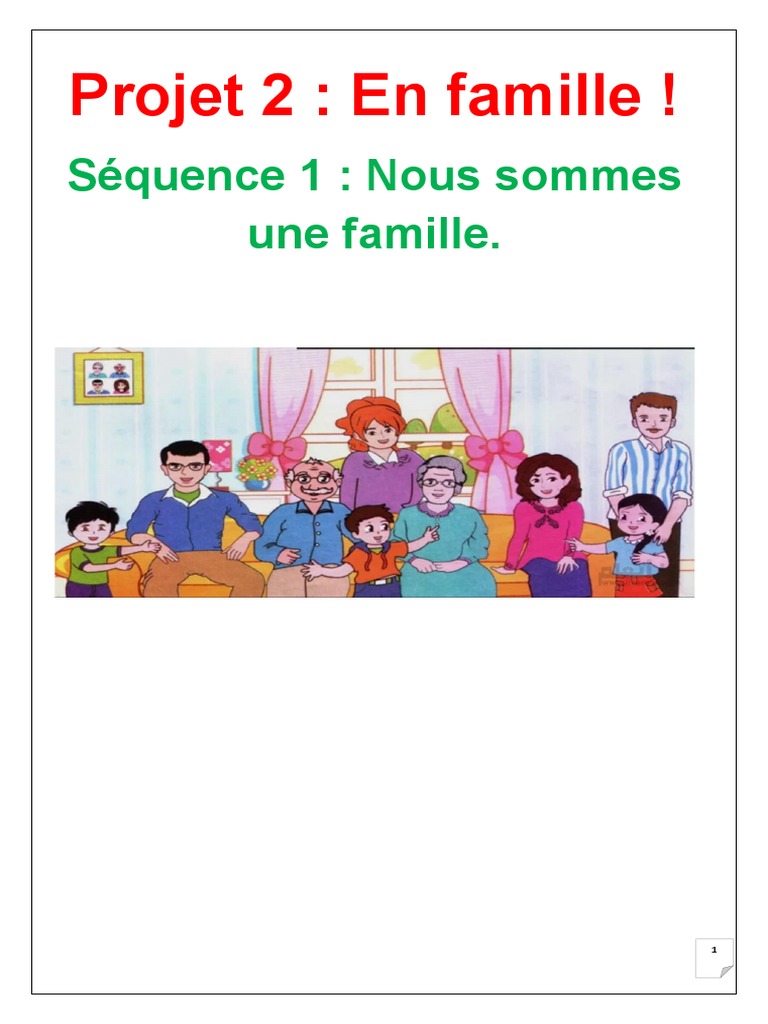 Projet 2 : En famille 3AP | PDF | Apprentissage | Syllabe