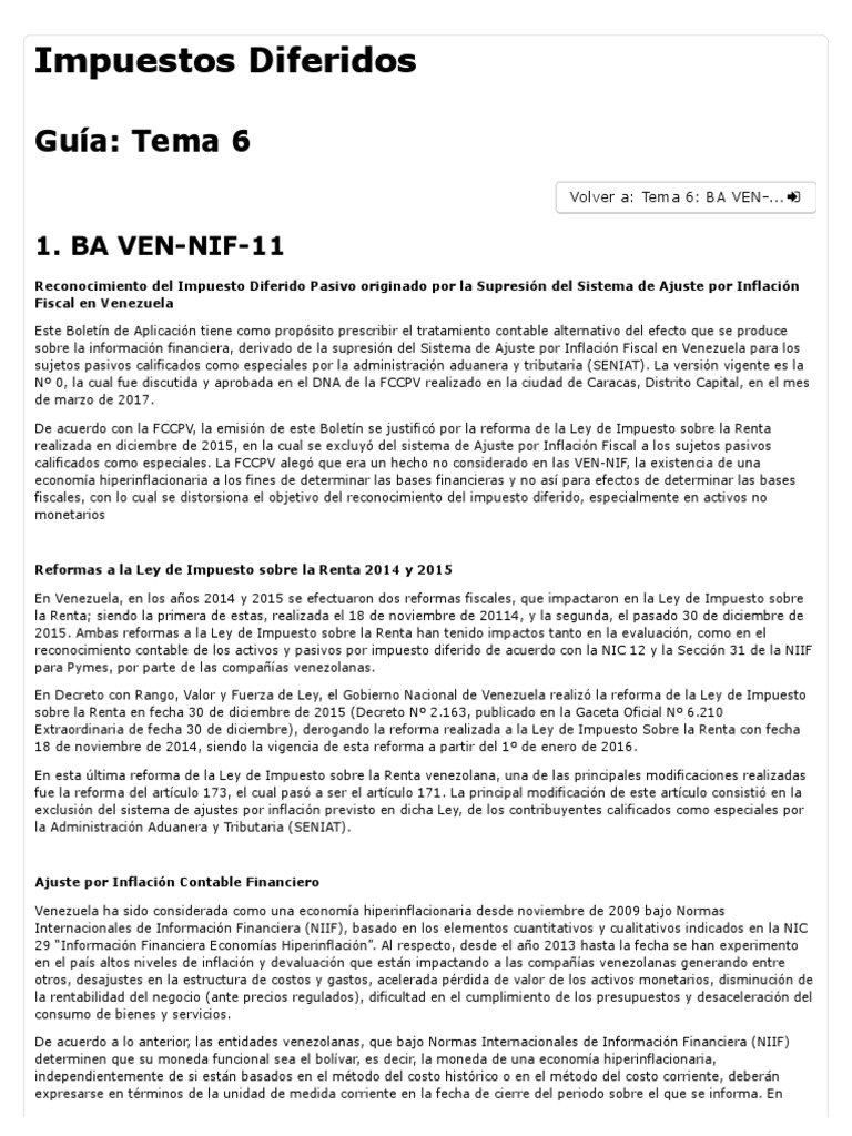 Guía - Tema 6 - BA VEN-NIF-11 | PDF | normas internacionales de ...