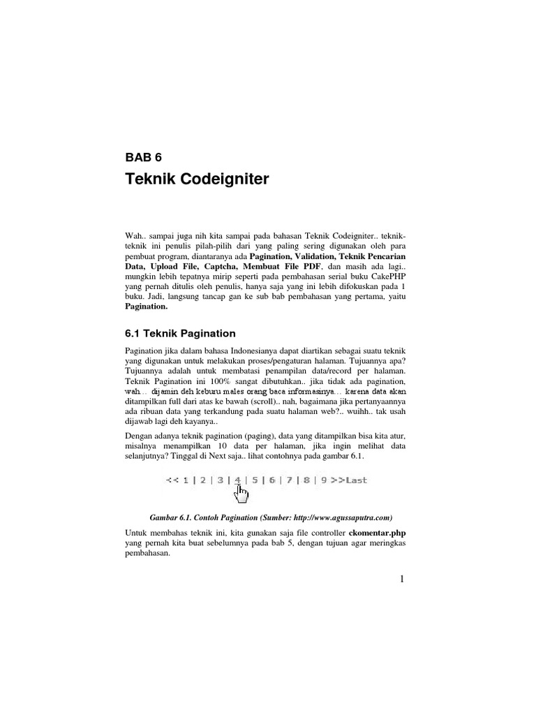 Teknik Codeigniter: Pagination & Validation | PDF | Komputer