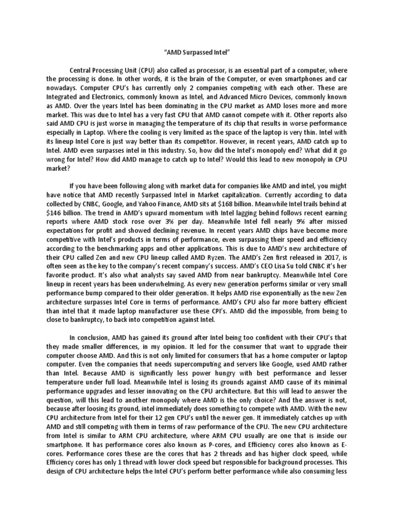 Biased and Unbiased | PDF | Intel | Multi Core Processor