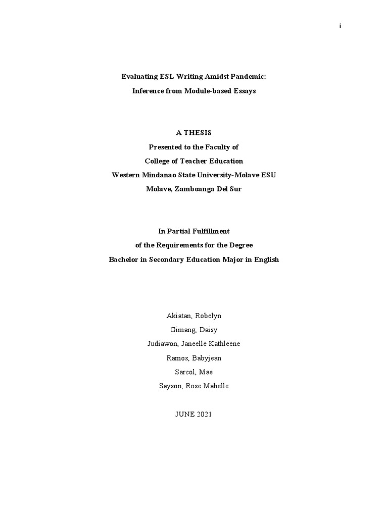 Page I X - Evaluating ESL Writing Amidst Pandemic - Inference From ...