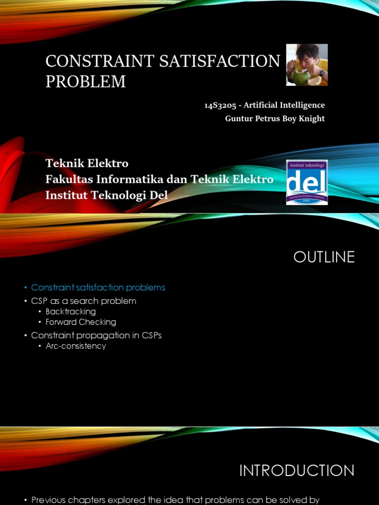 Constraint Satisfaction Problem: Teknik Elektro Fakultas Informatika ...