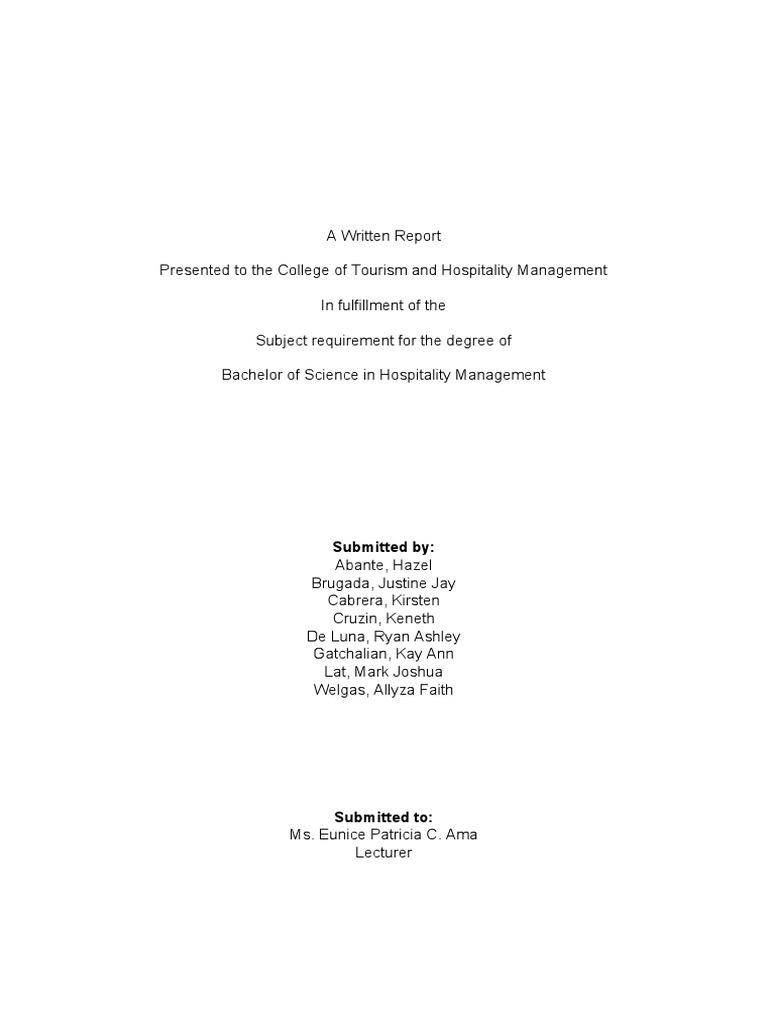 GROUP 2 - REGION 5 Written Report | PDF