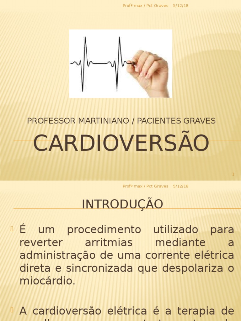 17 - Cardioversão | PDF | Eletricidade | Coração