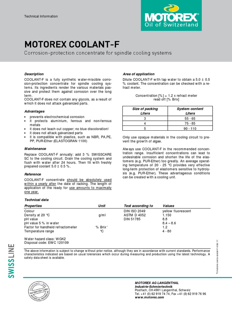 Coolant F Tech | Download Free PDF | Corrosion | Materials