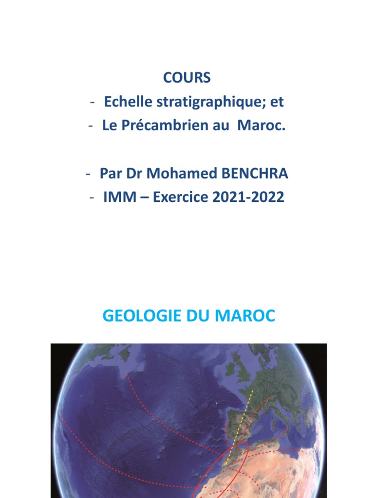 Géologie du Maroc : Le Précambrien | PDF | Échelle des temps ...