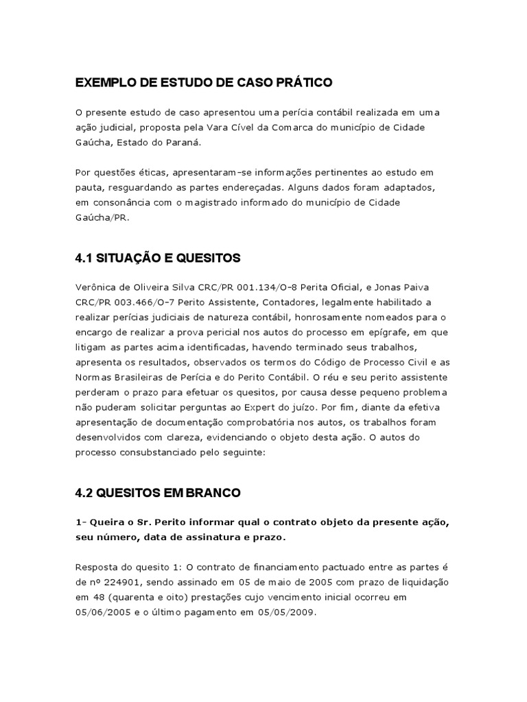 Exemplo de Estudo de Caso Prático | PDF | Contabilidade | Juros Exemplo de Estudo de Caso Prático | PDF | Contabilidade | Juros