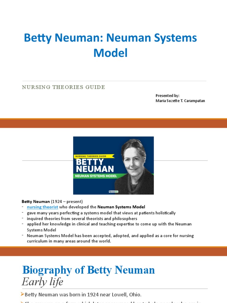Betty Neuman Neuman Systems Model Maria Suzette Carampatan | PDF ...