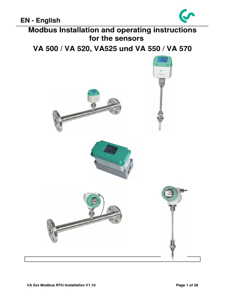 Instruction Manual VA 5xx Modbus RTU Slave Installation | PDF ...