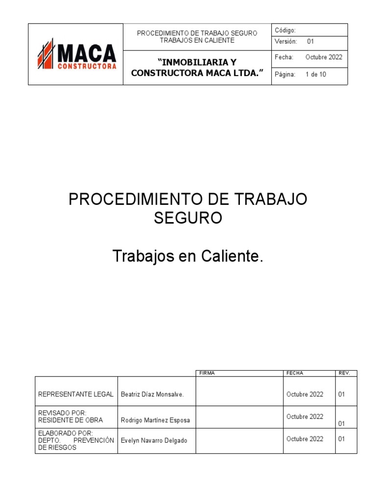 Trabajos en Caliente | PDF | Soldadura | Construcción