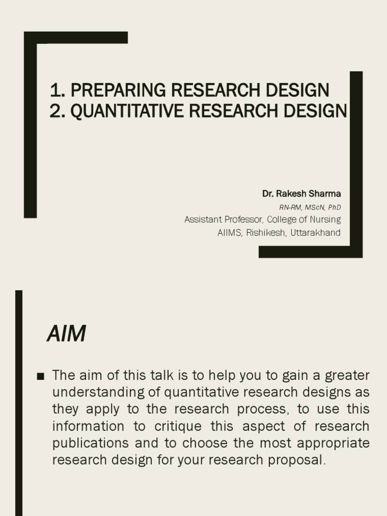Understanding Quantitative Research Design | PDF | Survey Methodology ...
