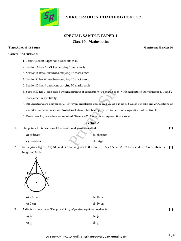 Maths Basic Sample | PDF | Circle | Area
