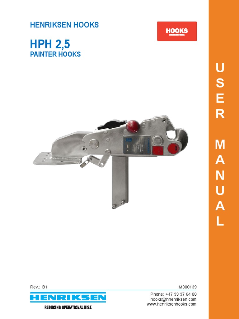 M000139 User Manual HPH 25 ID 1892 | PDF | Screw | Crane (Machine)