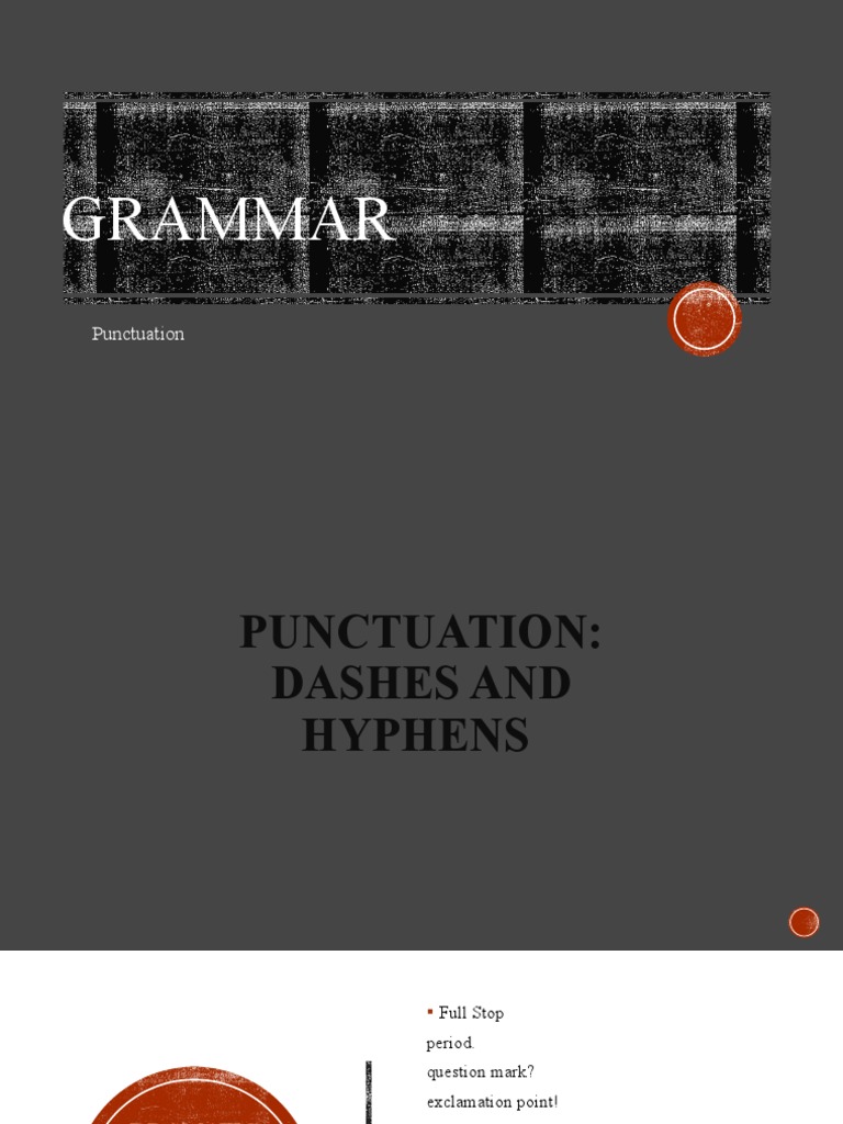 Hyphen and Dashes | PDF
