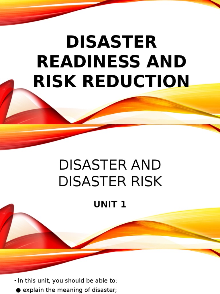 DRR Lesson - The Concept of Disaster and Disaster Risk | PDF | Natural ...
