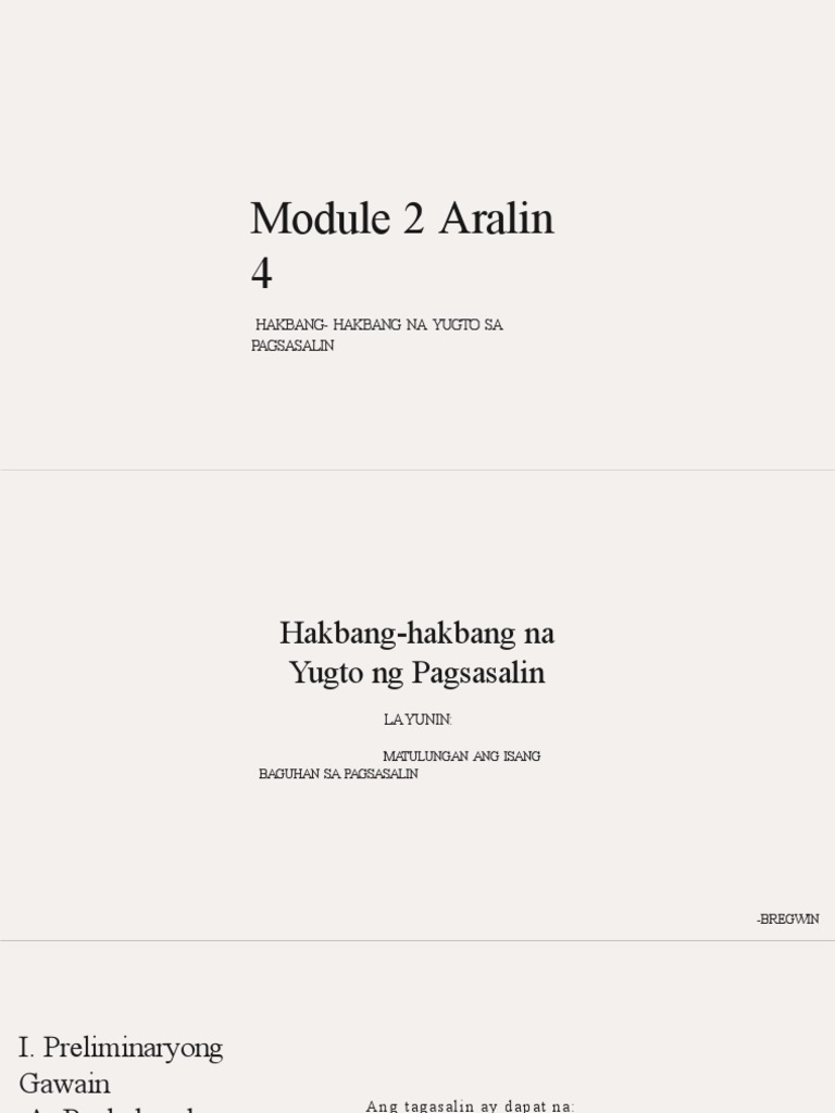 Module 2 Aralin 4 | PDF