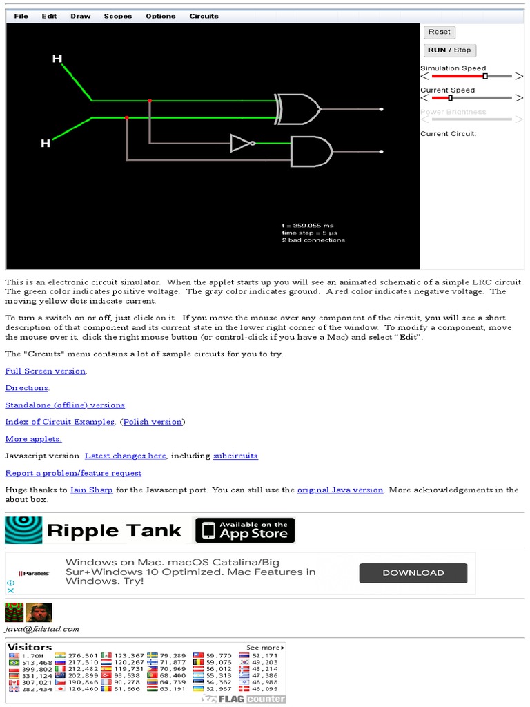 Circuit Simulator Applet | PDF