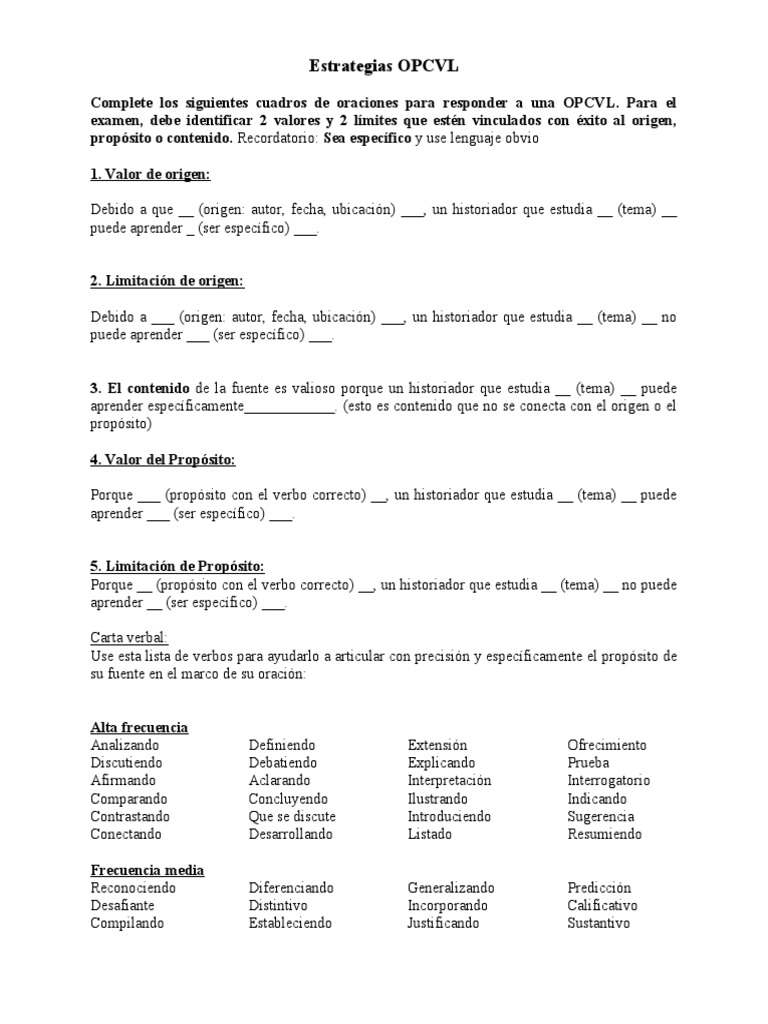 Opcvl para Llenar (Pregunta 10 de Prueba 1) | PDF