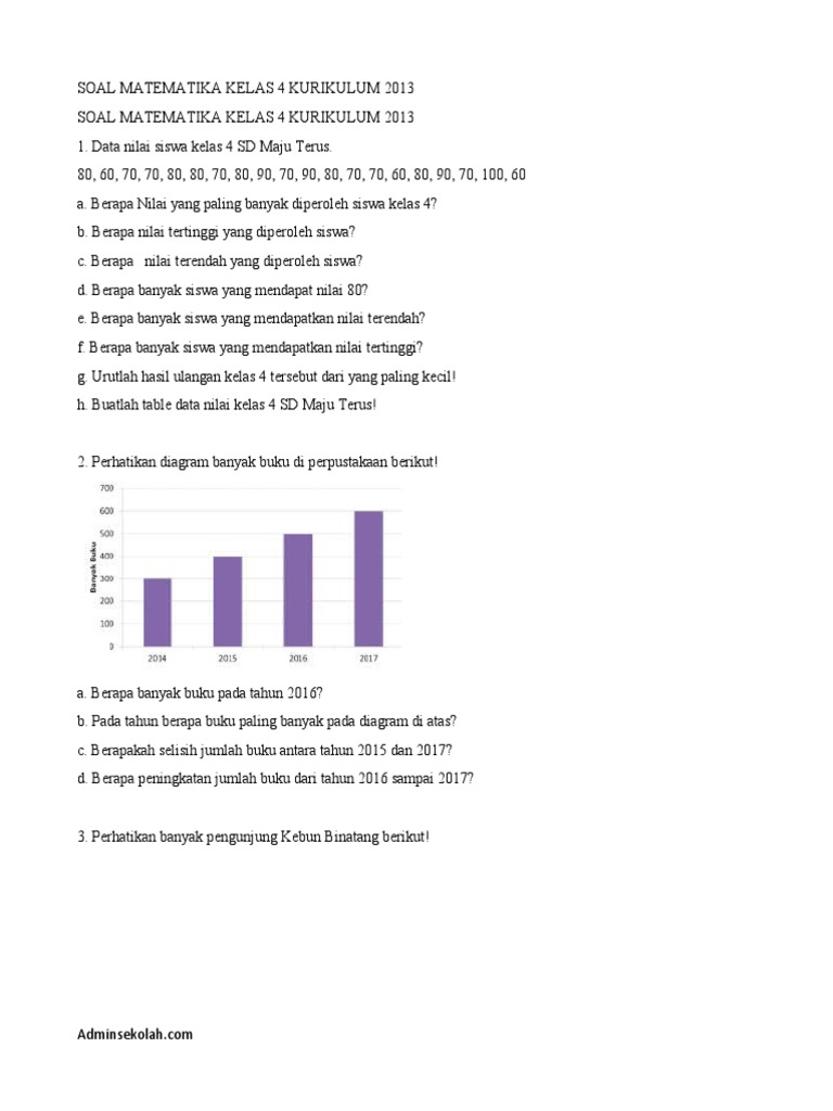 Soal Matematika Kelas 4 Pdf