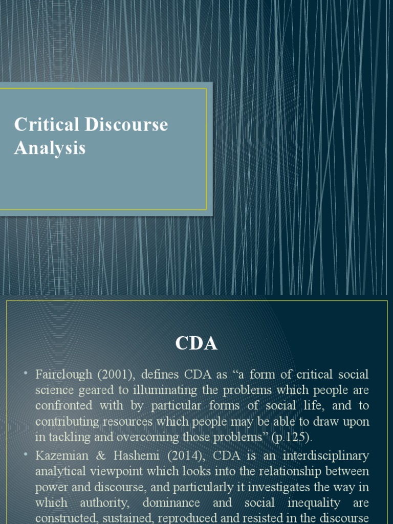 Critical Discourse Analysis | PDF | Human Communication | Cognition