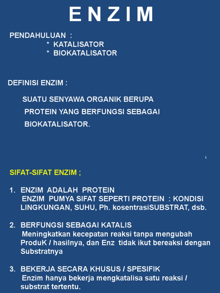 Enzim PPT 1. | PDF