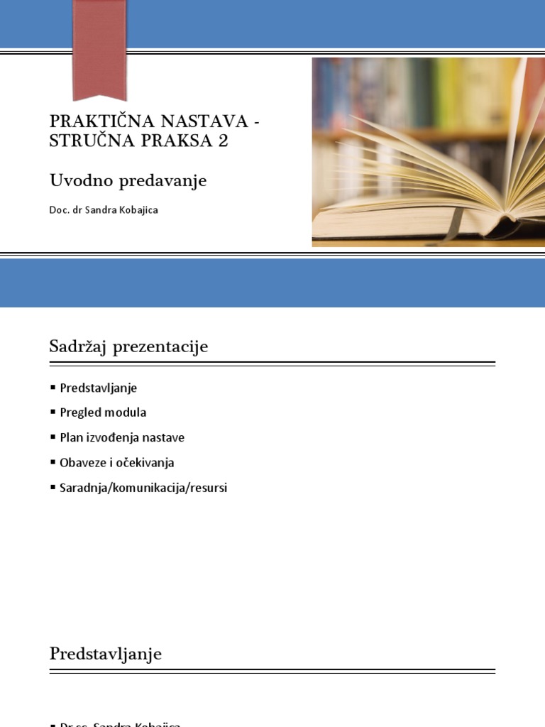 Uvodno Predavanje | PDF