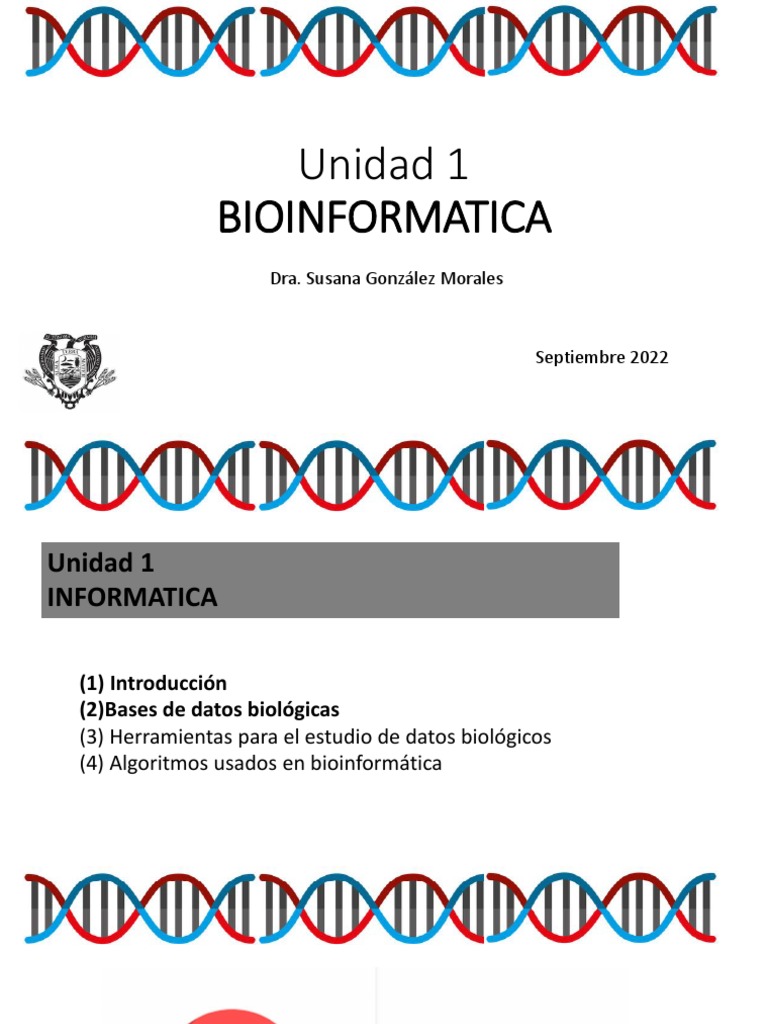 Unidad 1 BIOINFORMATICA | PDF | Bioinformática | Centro Nacional de ...