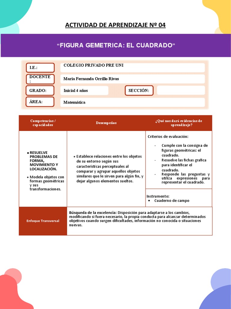 Sesion 4 | PDF | Aprendizaje | Evaluación