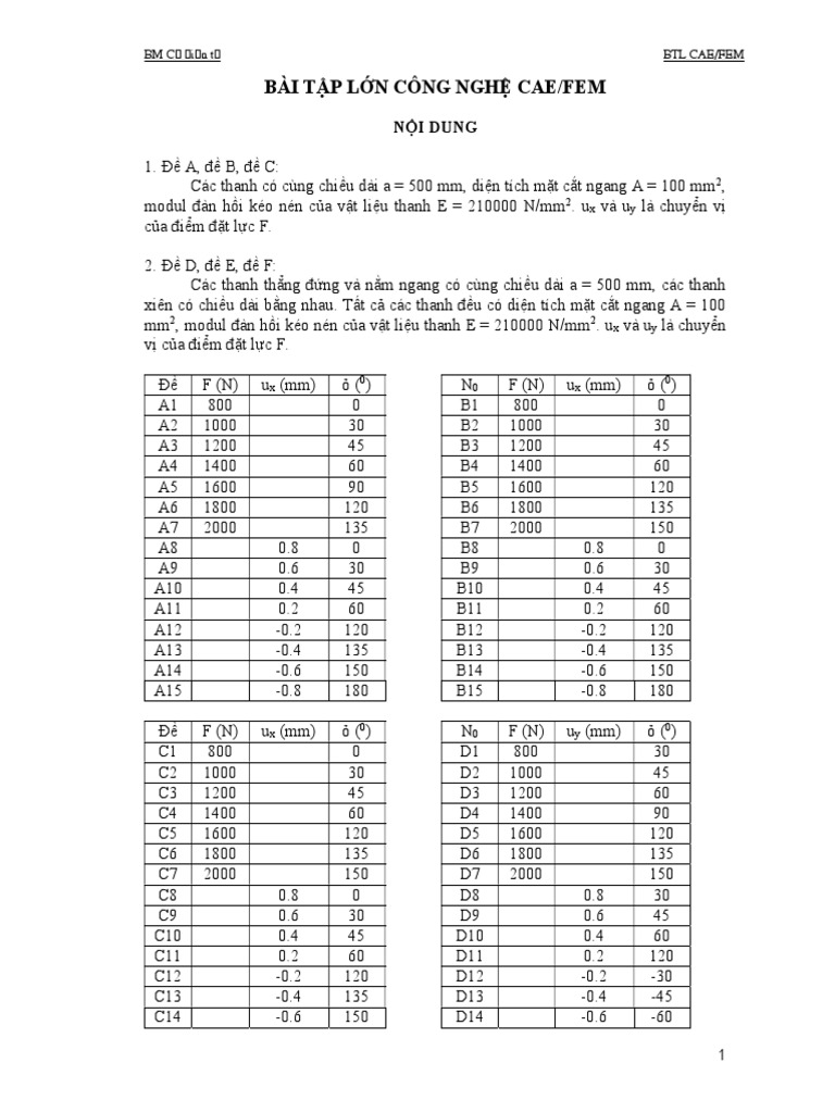 Bai Tap Lon CAE | PDF