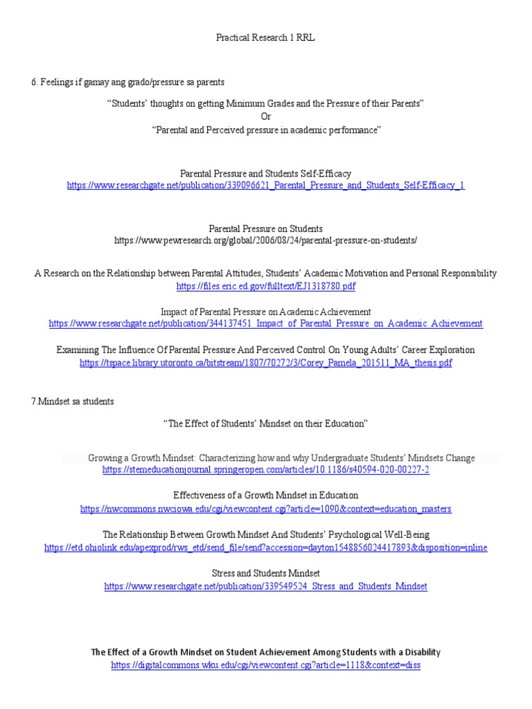 Practical Research 1 RRL | PDF