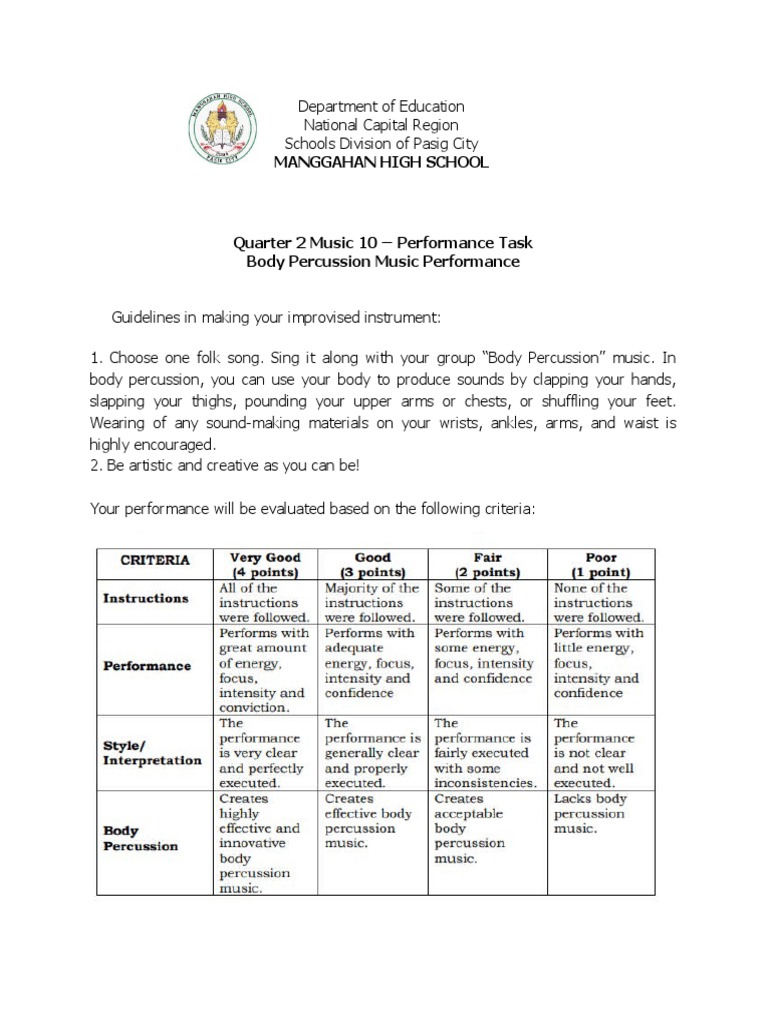 Creating Rhythmic Body Music: An Evaluation of Student Body Percussion ...