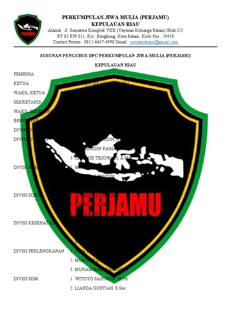 Struktur DPC Perjamu | PDF