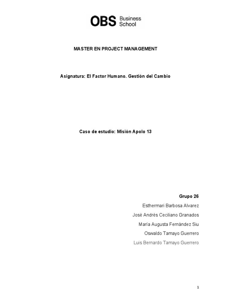 G26-FH Caso Apollo 13 | PDF | Astronautas | Nasa