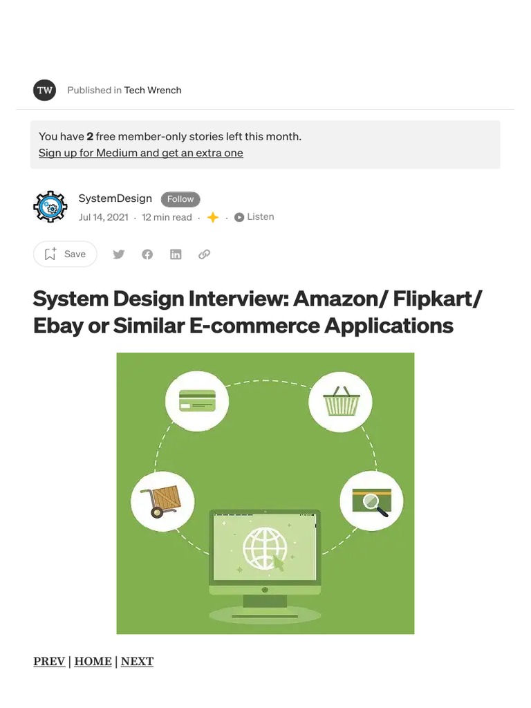System Design Interview: Amazon/ Flipkart/ Ebay o | PDF | Online ...