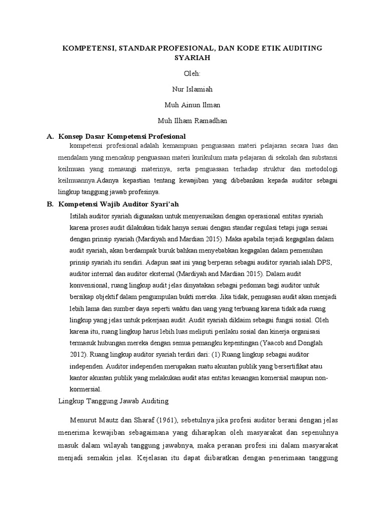 Kode Etik Auditor | PDF